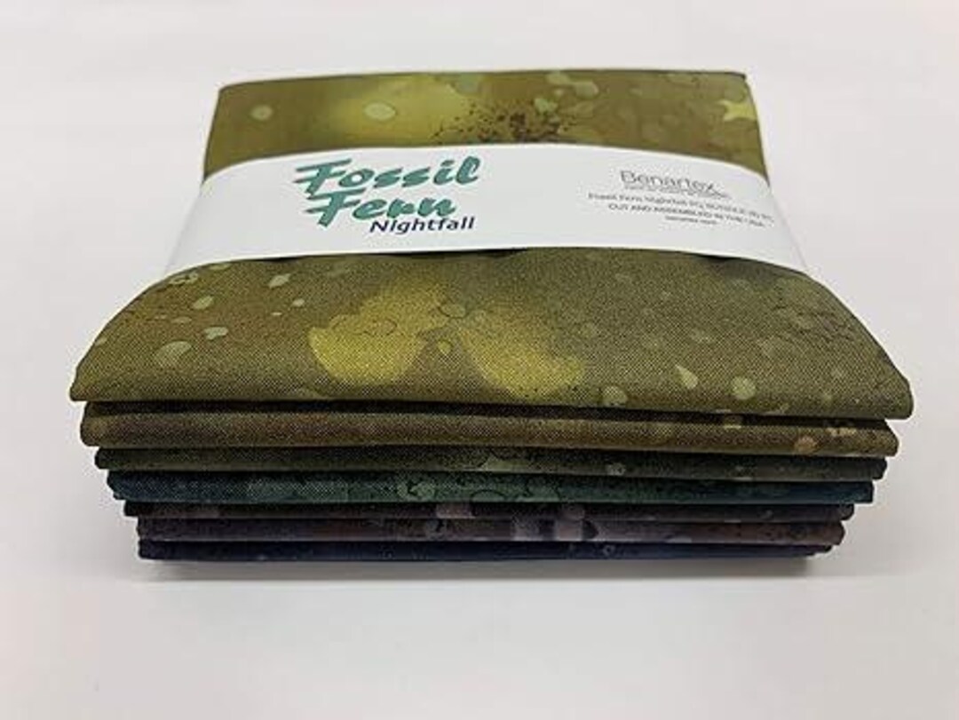 Benartex Fabric Fossil Fern Nightfall (8 Pc) Fat Quarter Bundle Sold by ...