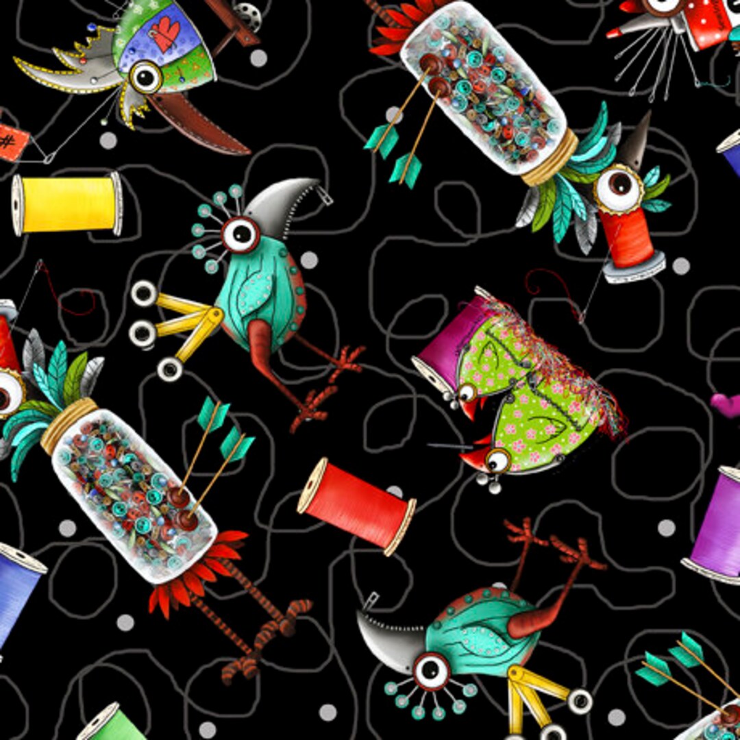 Quilting Treasures STEAMPUNK STITCHERY Steampunk Stitchery Toss ...