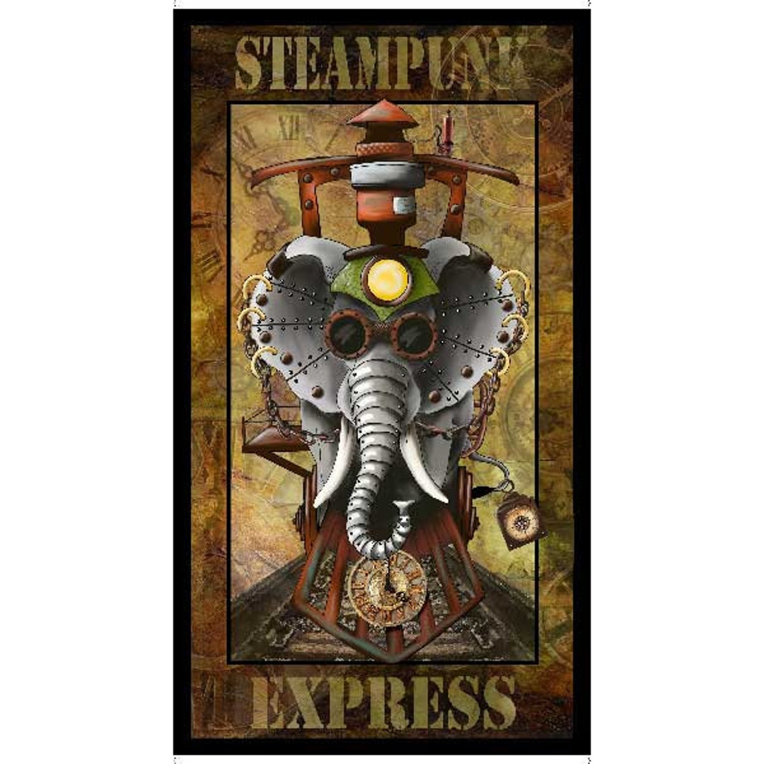 Quilting Treasures STEAMPUNK EXPRESS PANEL Designer is Desiree’s ...