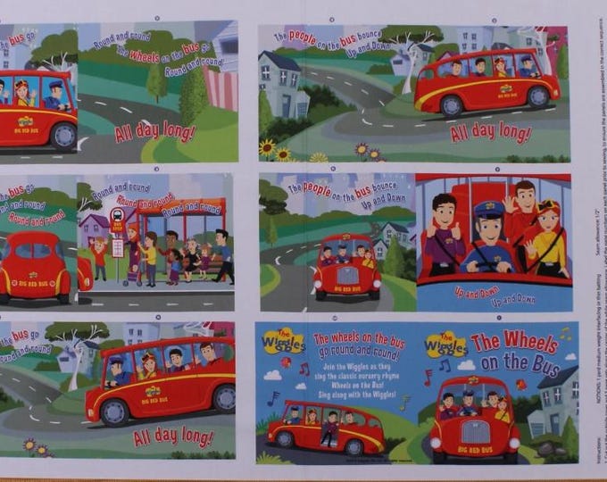 Riley Blake Fabrics Wiggles the Wheels on the Bus Kids Nursery Rhyme ...