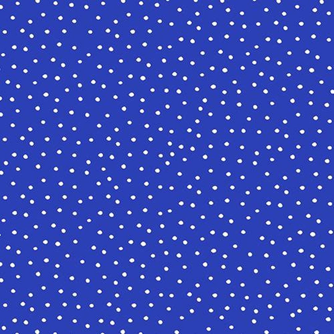 Loralie Designs Dinky Dots Blue / White Fabric BTY - Etsy