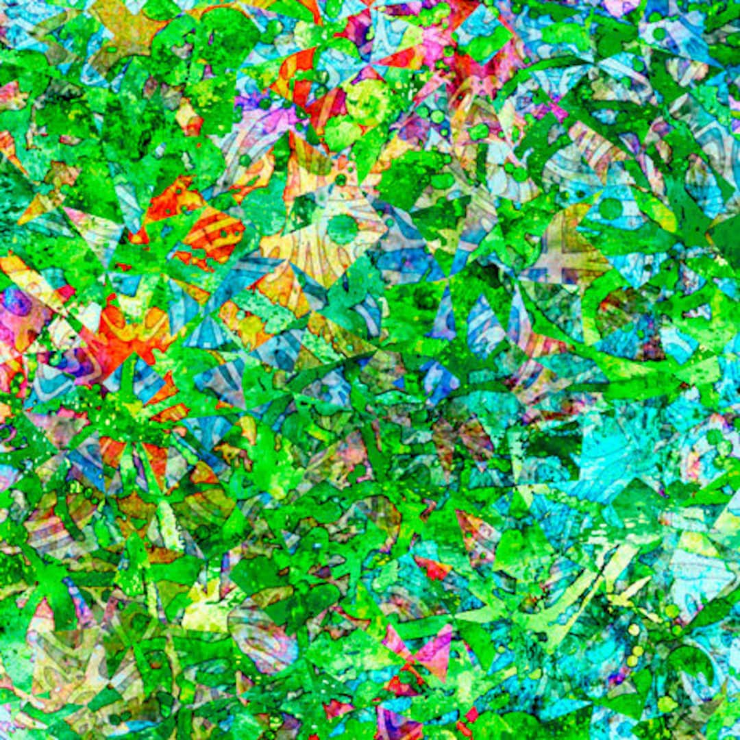 ILLUMINATIONS EVOLUTION Green in Color by Quilting Treasures BTY - Etsy