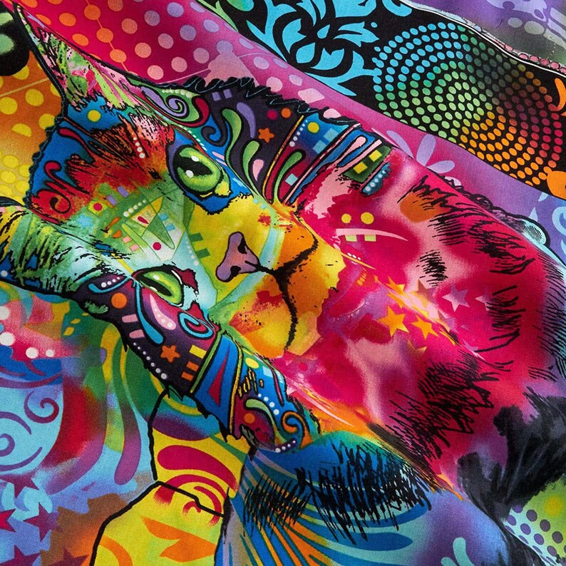 SYKEL Fabrics Print Concepts Crazy for Cats 24 BY 44 Inch - Etsy