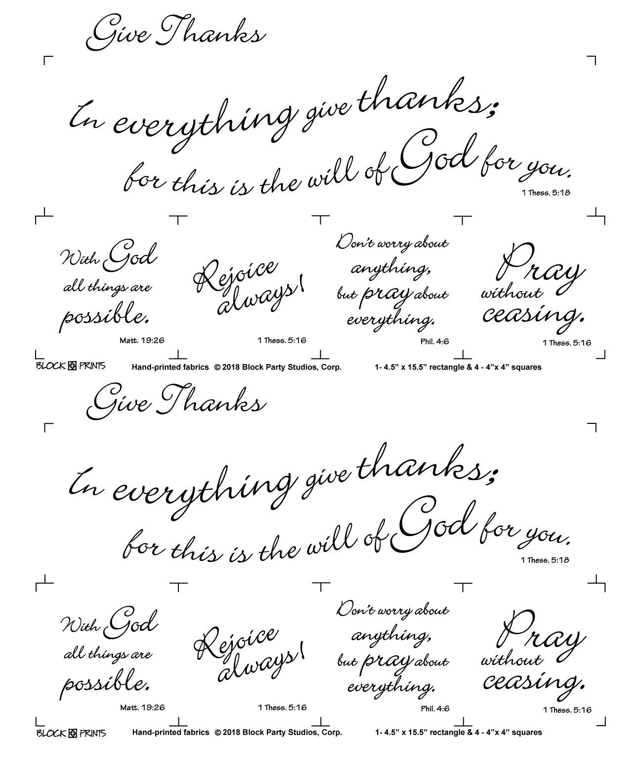 Block Party Studios Give Thanks! Fabric Panel - Etsy