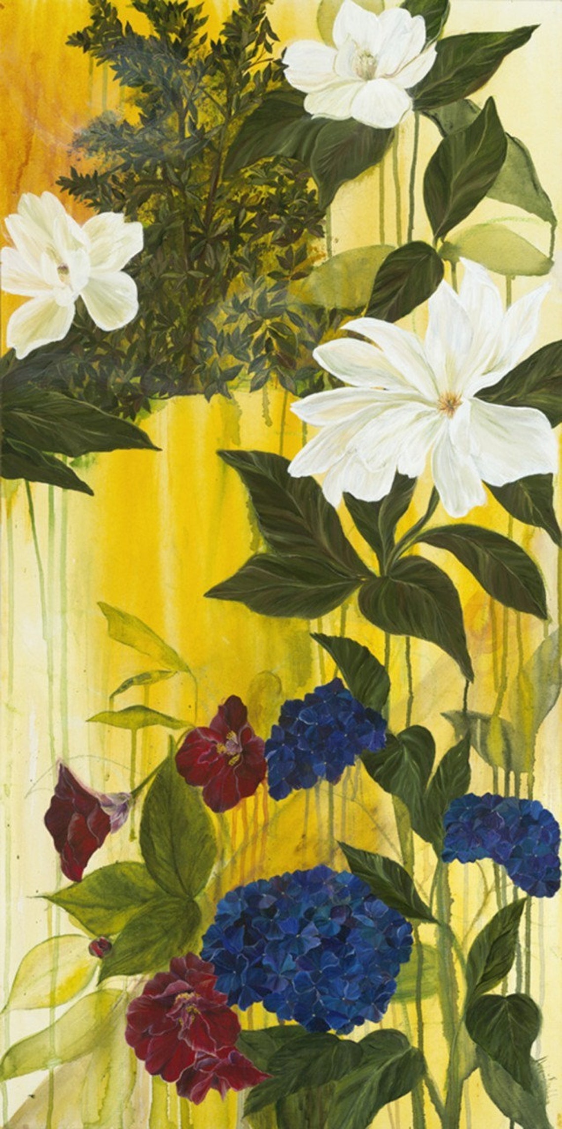 Frond Designs Studios Fabric Called THE WEDDING TREE Panel | Etsy