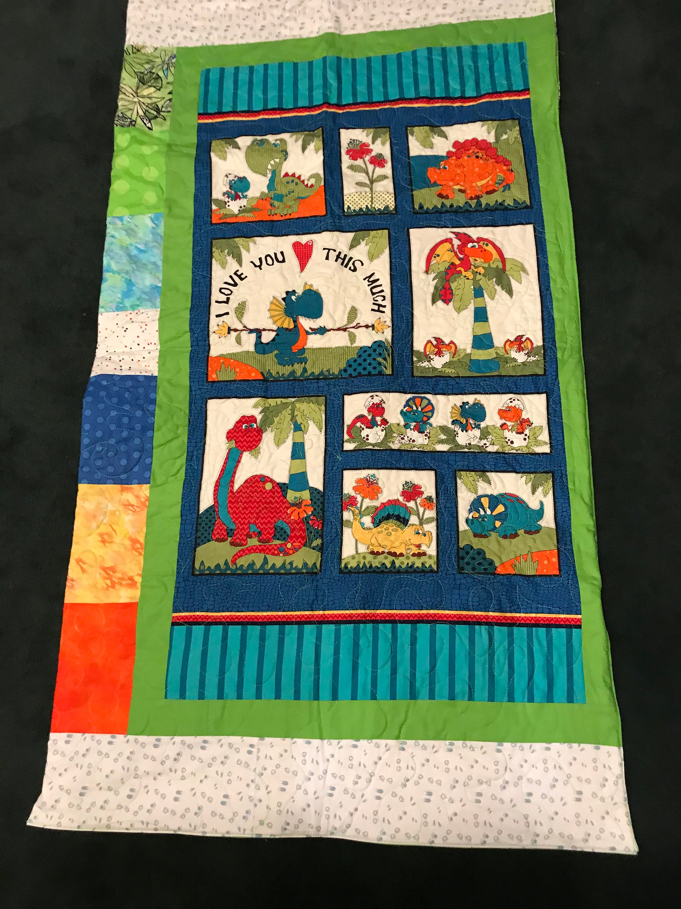 I Love You This Much Quilt Panel by Henry Glass Handmade Quilt 30" X 54 ...