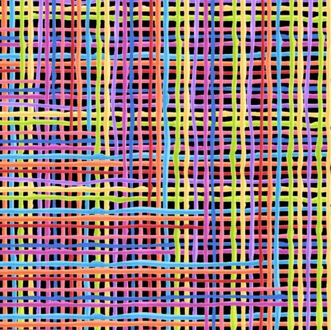 Loralie Designs Loralie Harris Calico Plaid Black BTY - Etsy