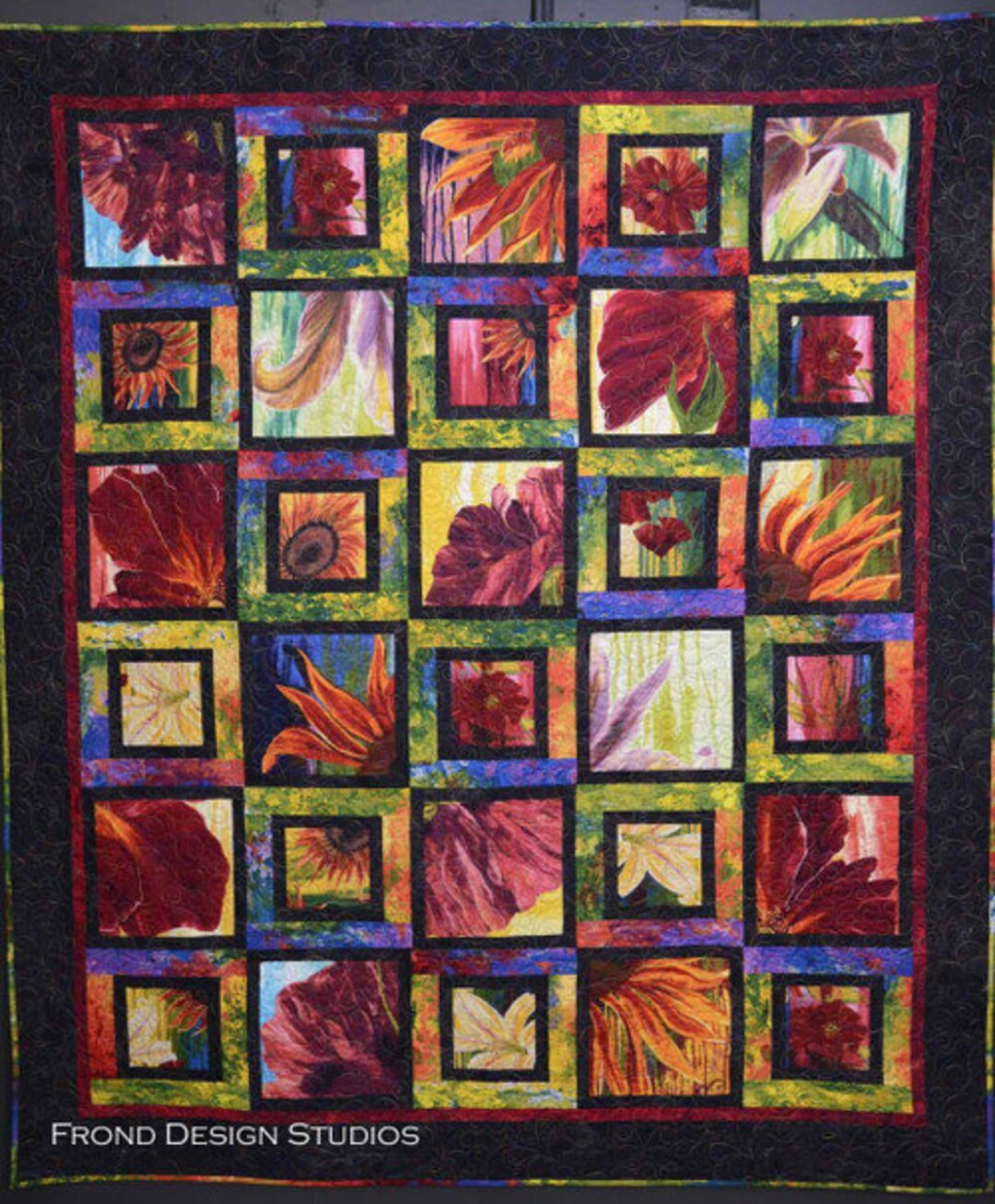 Frond Design Studios 1 Ker Bloom! Quilt Kit Frond Design Studios 71" X ...