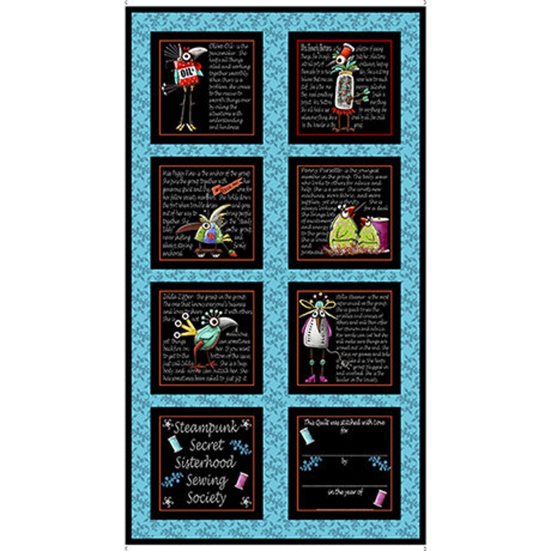 Quilting Treasures STEAMPUNK STITCHERY Steampunk Stitchery Blocks ...