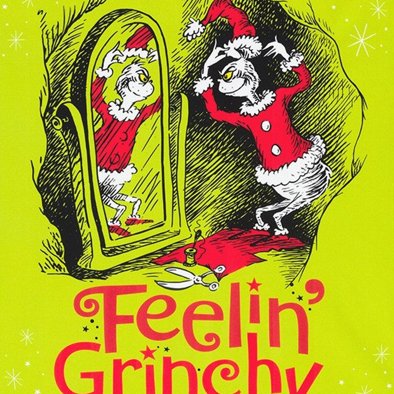 The Grinch Fabric Panel - Etsy