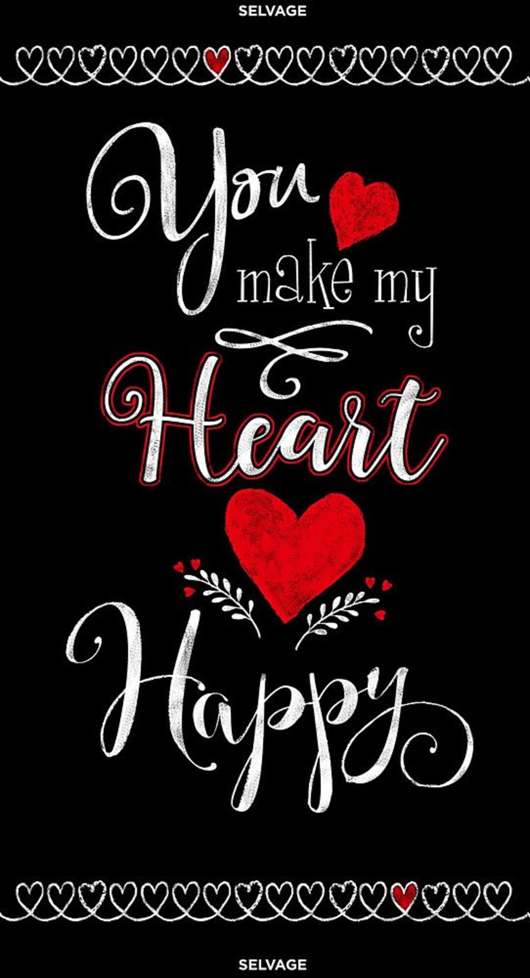 YOU MAKE My HEART Happy Panel Designed by Gail Cadden for Timeless ...