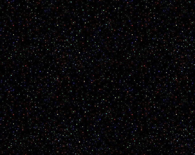 Timeless Treasures Fabric Speckled Dots Black Background With Multi ...