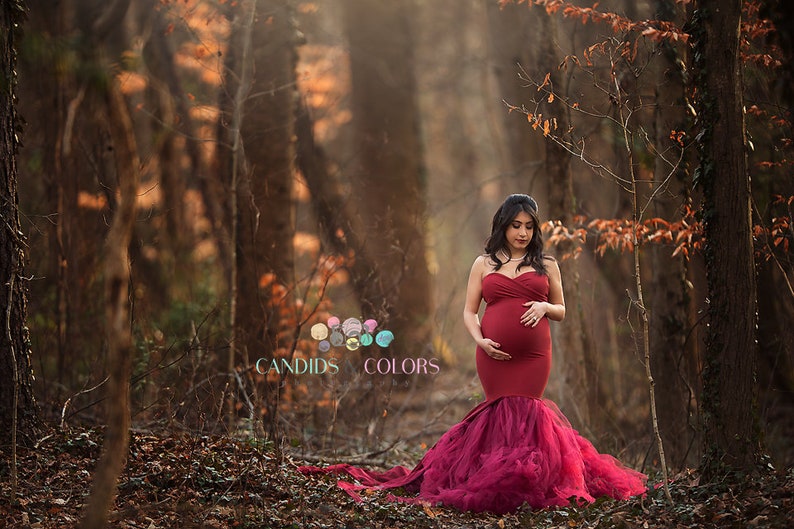 Mermaid Maternity Gown Sweetheart Tulle Maternity Dress Etsy