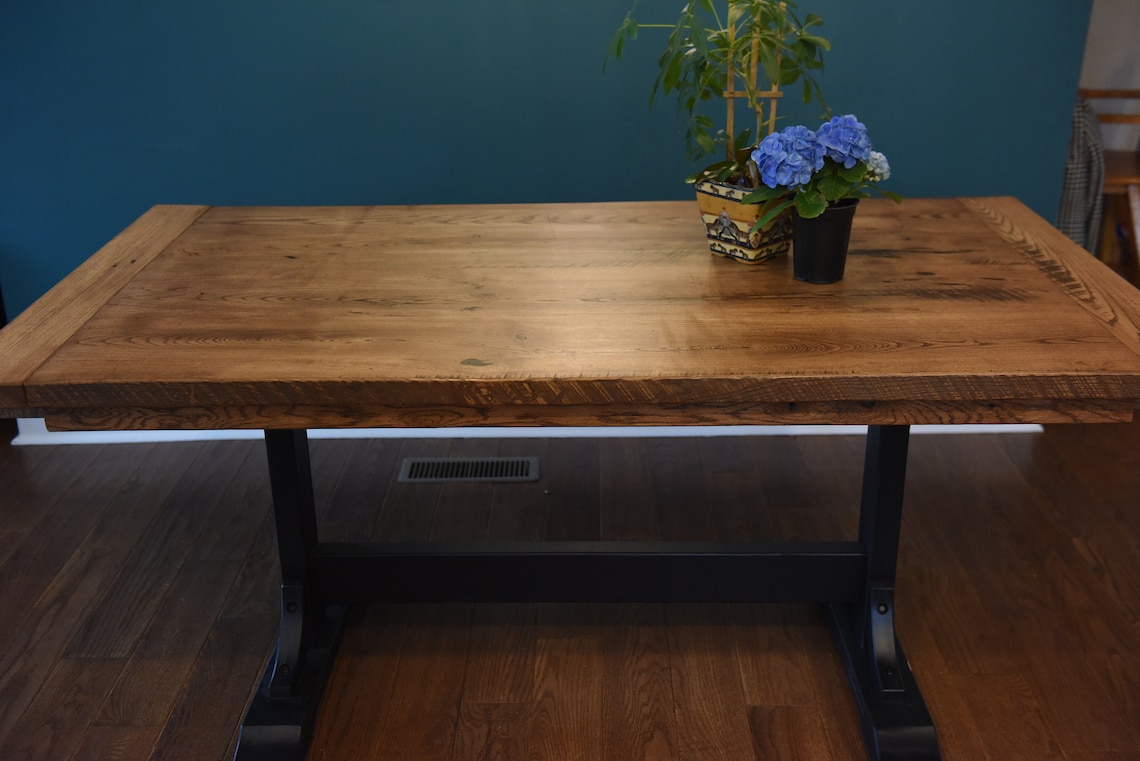 Farmhouse Table, Extension Table, Rustic Reclaimed - Etsy