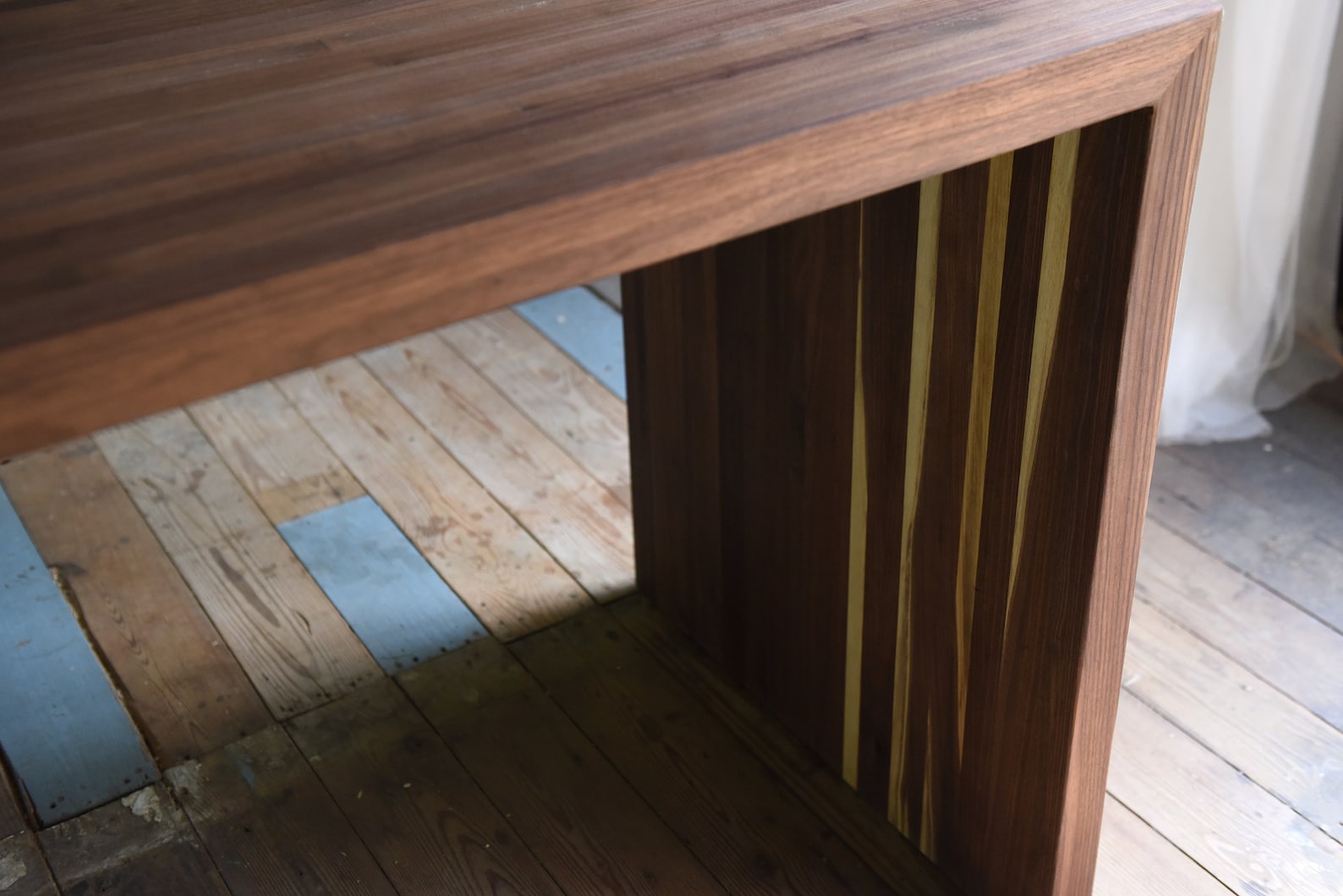 Walnut Butcher Block Waterfall Style Kitchen Island, Waterfall Table - Etsy