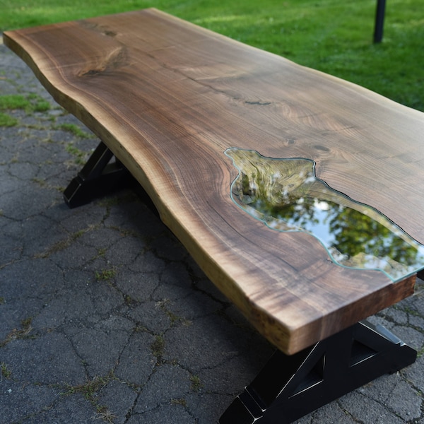 River Live Edge Dining Table - Etsy