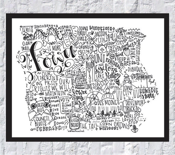 Printable State Of Iowa
