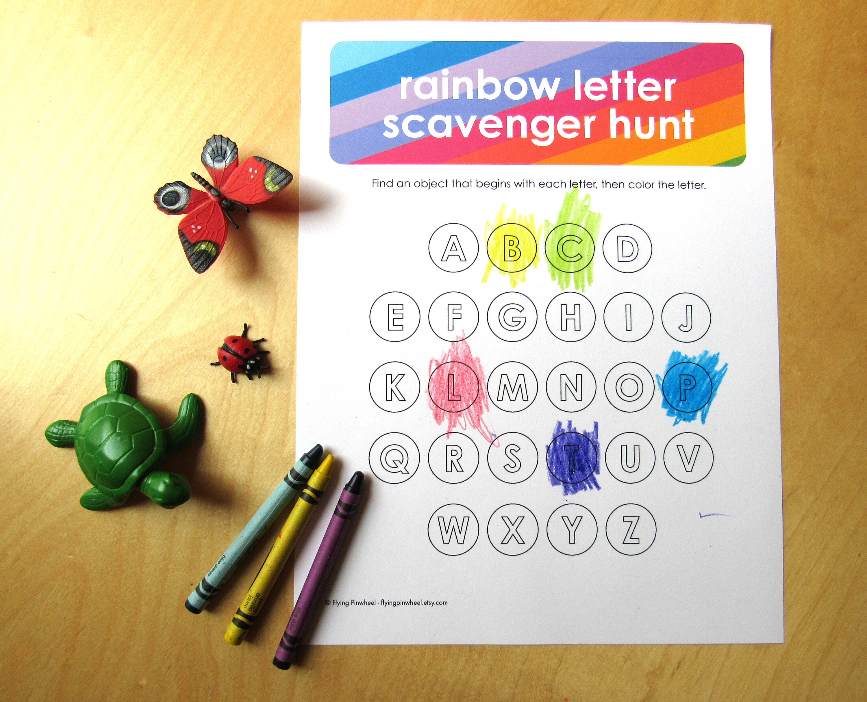 Alphabet Scavenger Hunt, Alphabet Printable Homeschool, Learning ...