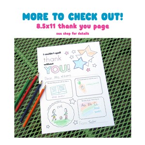 PRINTABLE Teacher Appreciation, Fill in the Blank, Thank You Card ...