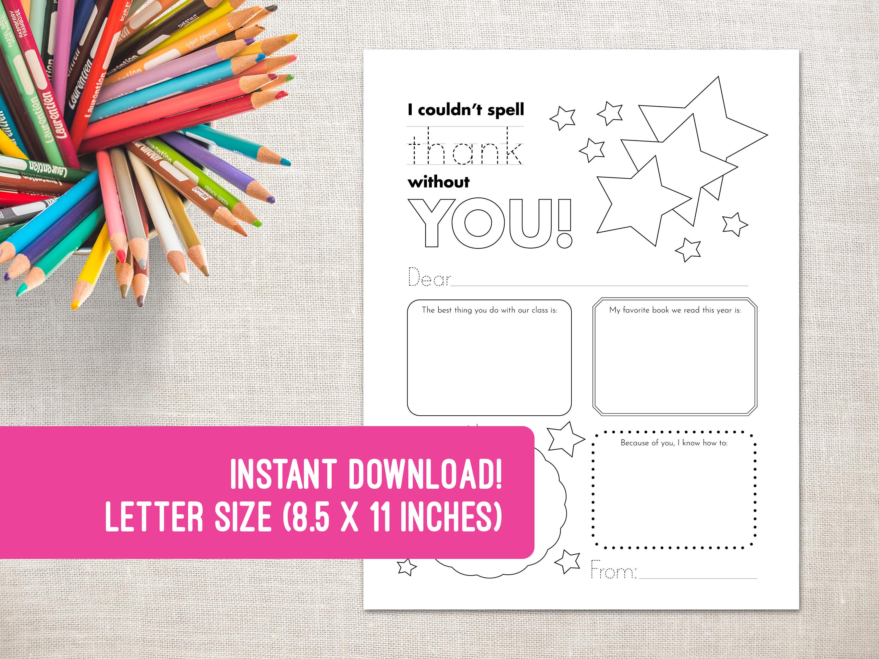 Teacher Appreciation Printable, Teacher Thank You, Teacher ...