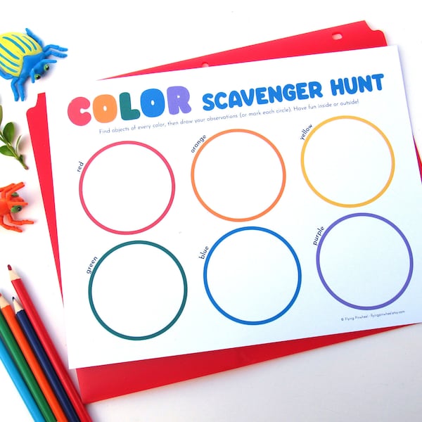 Rainbow Scavenger Hunt - Etsy