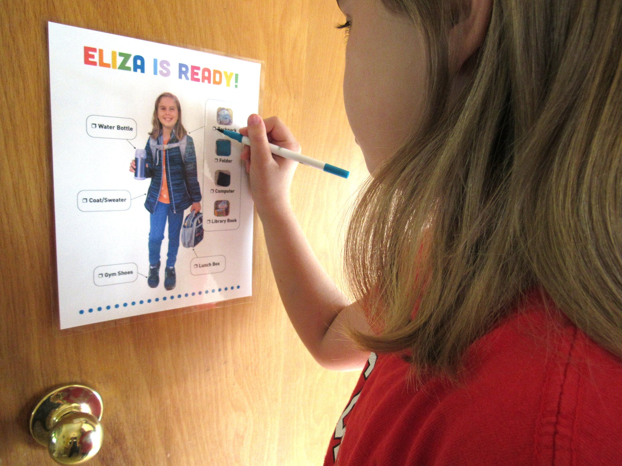 Out the Door Checklist, Before School Reminders, Visual Schedule, Daily ...