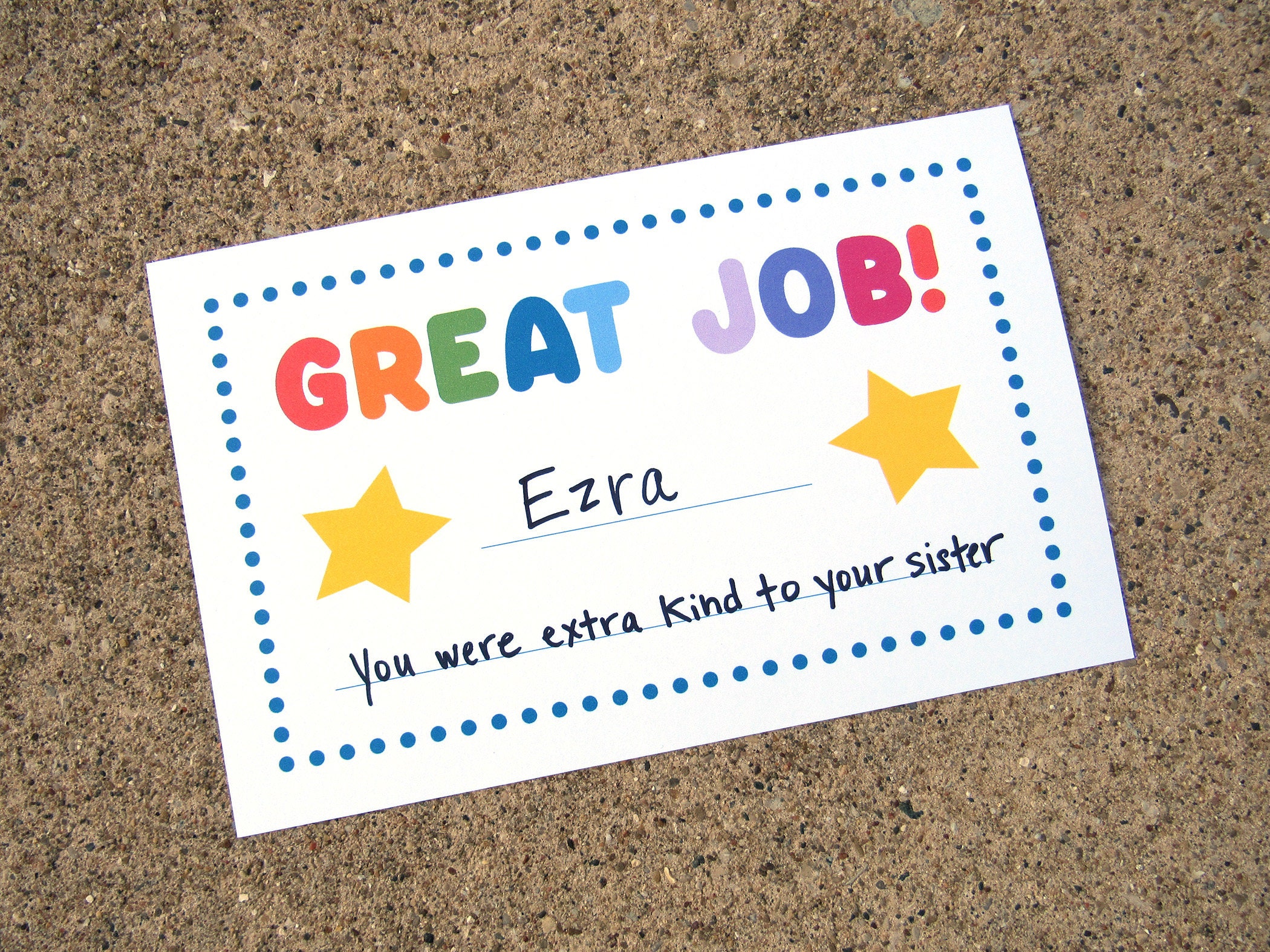 Great Job Award PRINTABLE, for Kids, Homeschool, for School, Great Job ...