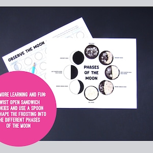 Phases of the Moon PRINTABLE, for Kids, Moon Calendar, for Children ...