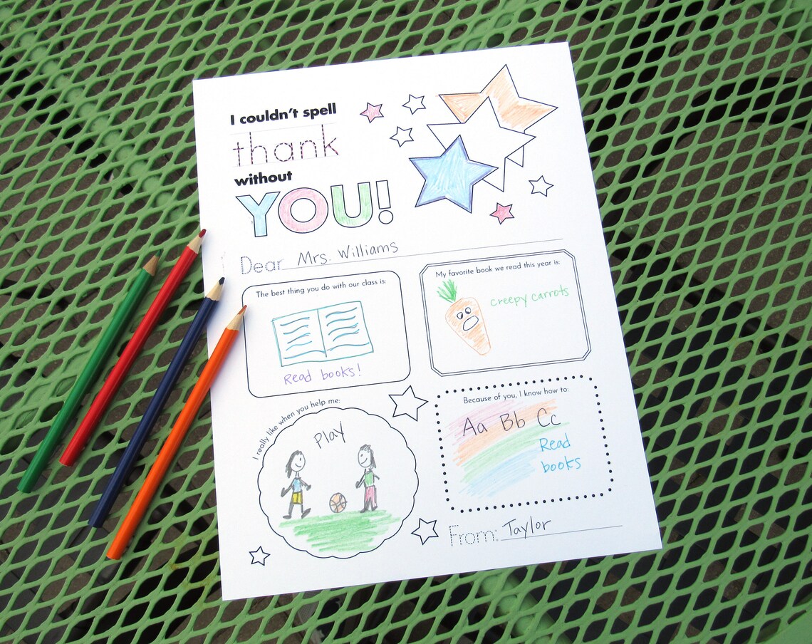 Teacher Appreciation Printable, Teacher Thank You, Teacher ...