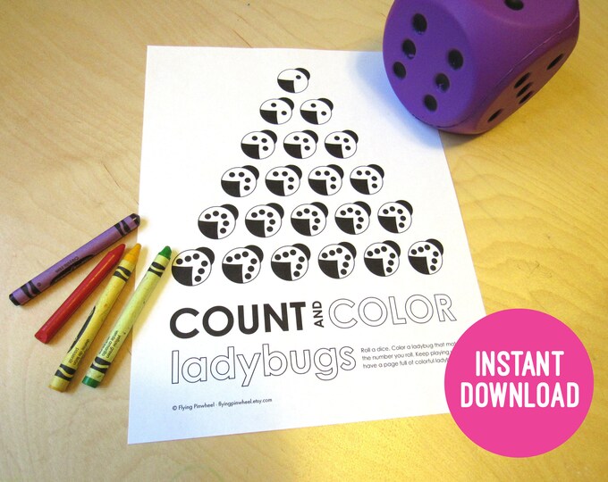 Lady Bug Number Spinner Game Printable - Counting, Preschool, Number ...