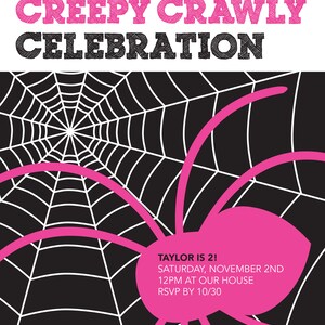 Spider Birthday Invitation, Spider Party, First Birthday, Custom ...