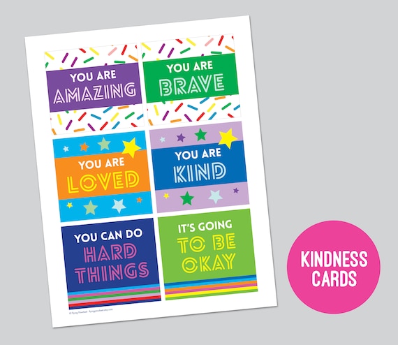 Kindness Cards Lunchbox Notes for Kids for Adults - Etsy