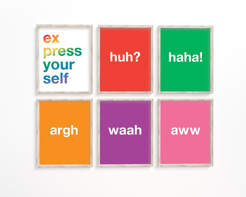 Express Yourself Posters, Printable Wall Art, Kids Room Decor, Instant ...