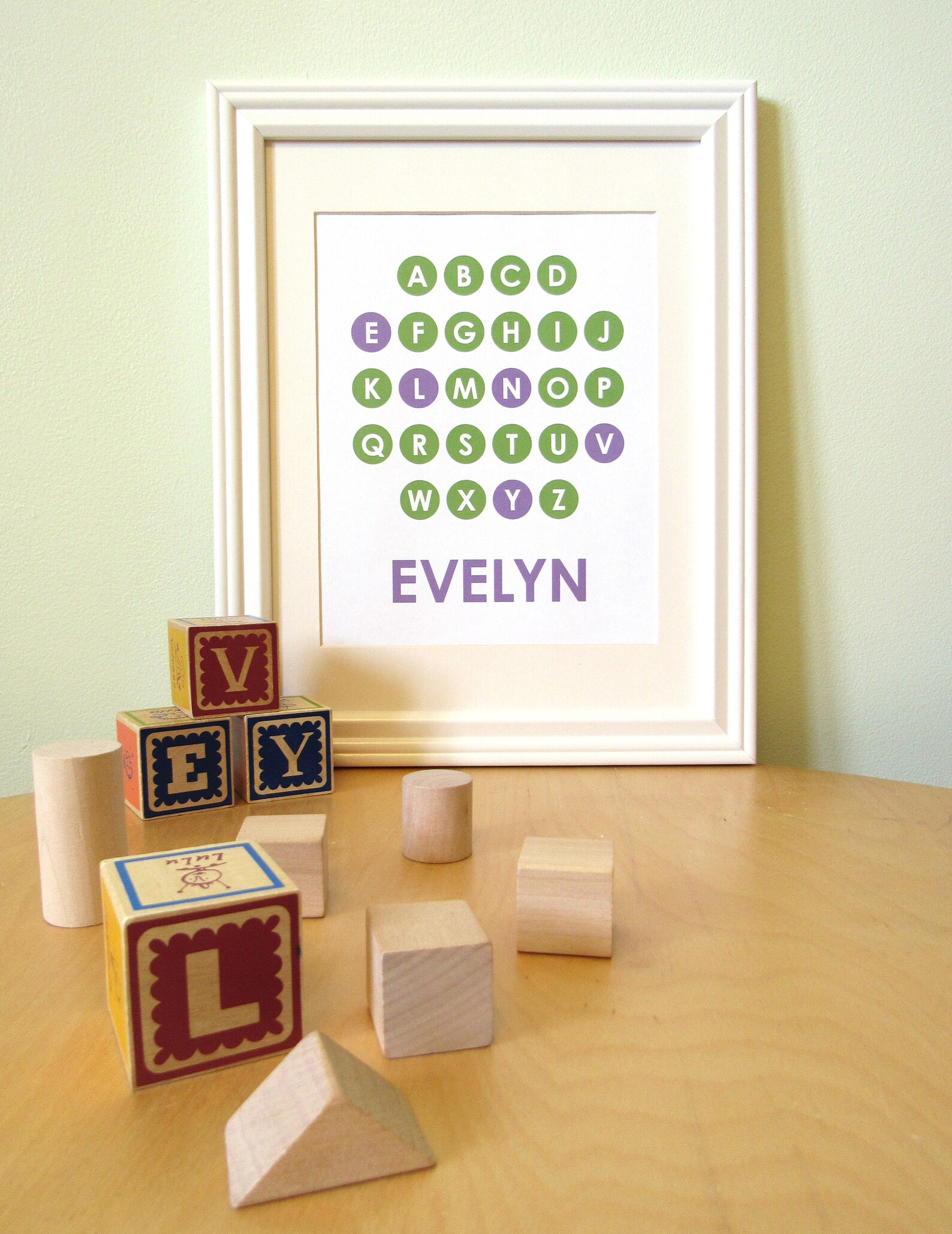 Personalized Alphabet Name Wall Art Printable ABC Poster - Etsy