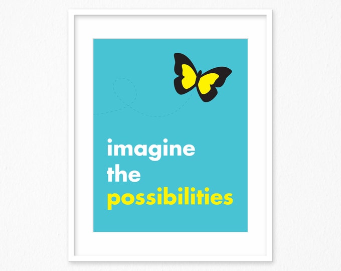 Imagine the Possibilities Wall Art Kids Decor Playroom - Etsy