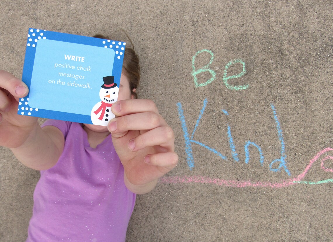 Advent Kindness Calendar, Random Acts of Kindness, Christmas Countdown ...