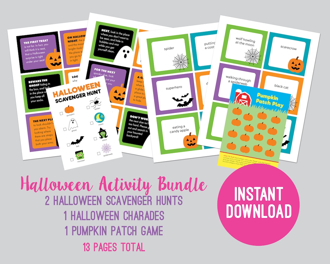 Halloween Activity Bundle, Halloween Printable Bundle, Halloween ...
