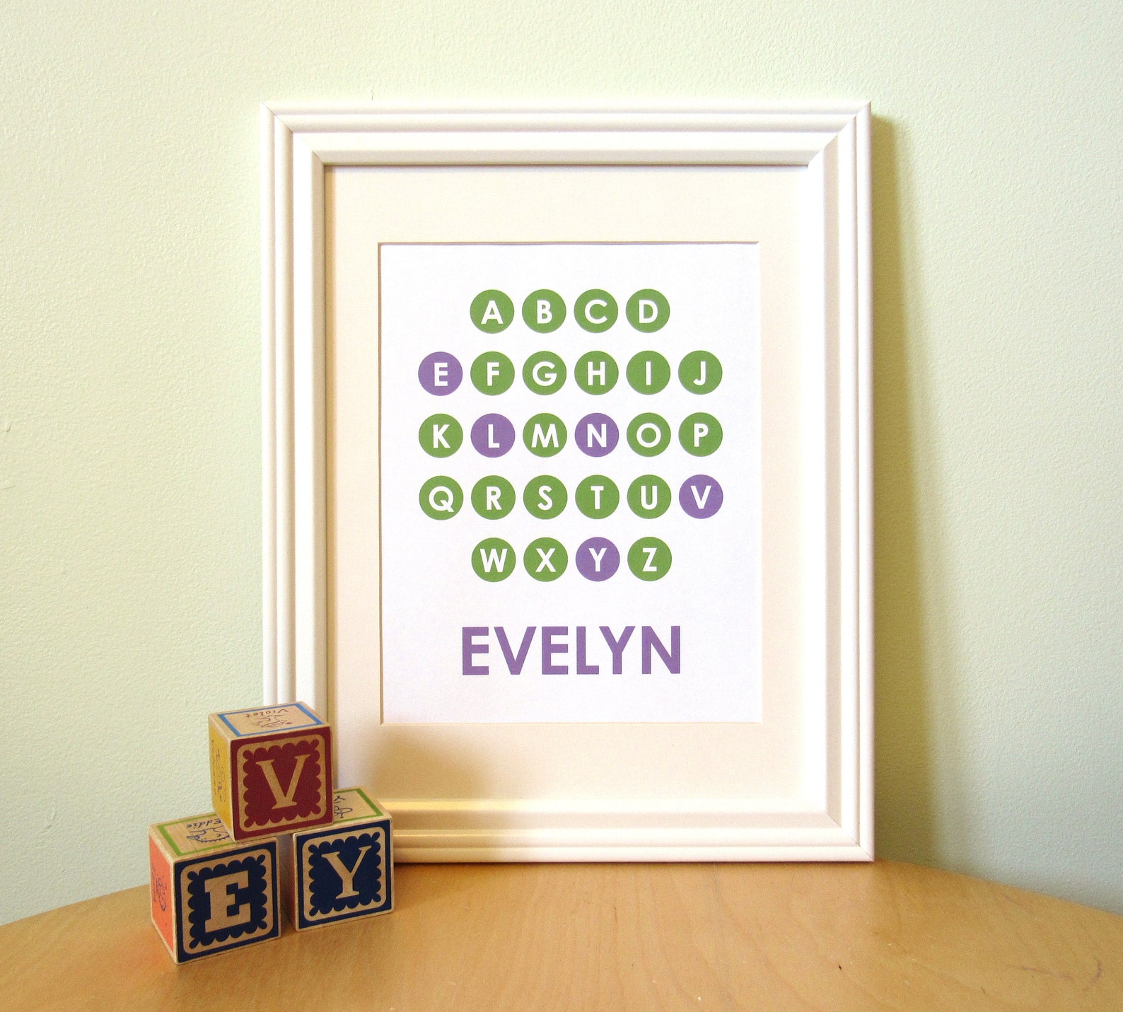 Personalized Alphabet Name Wall Art, Printable ABC Poster, Alphabet ...