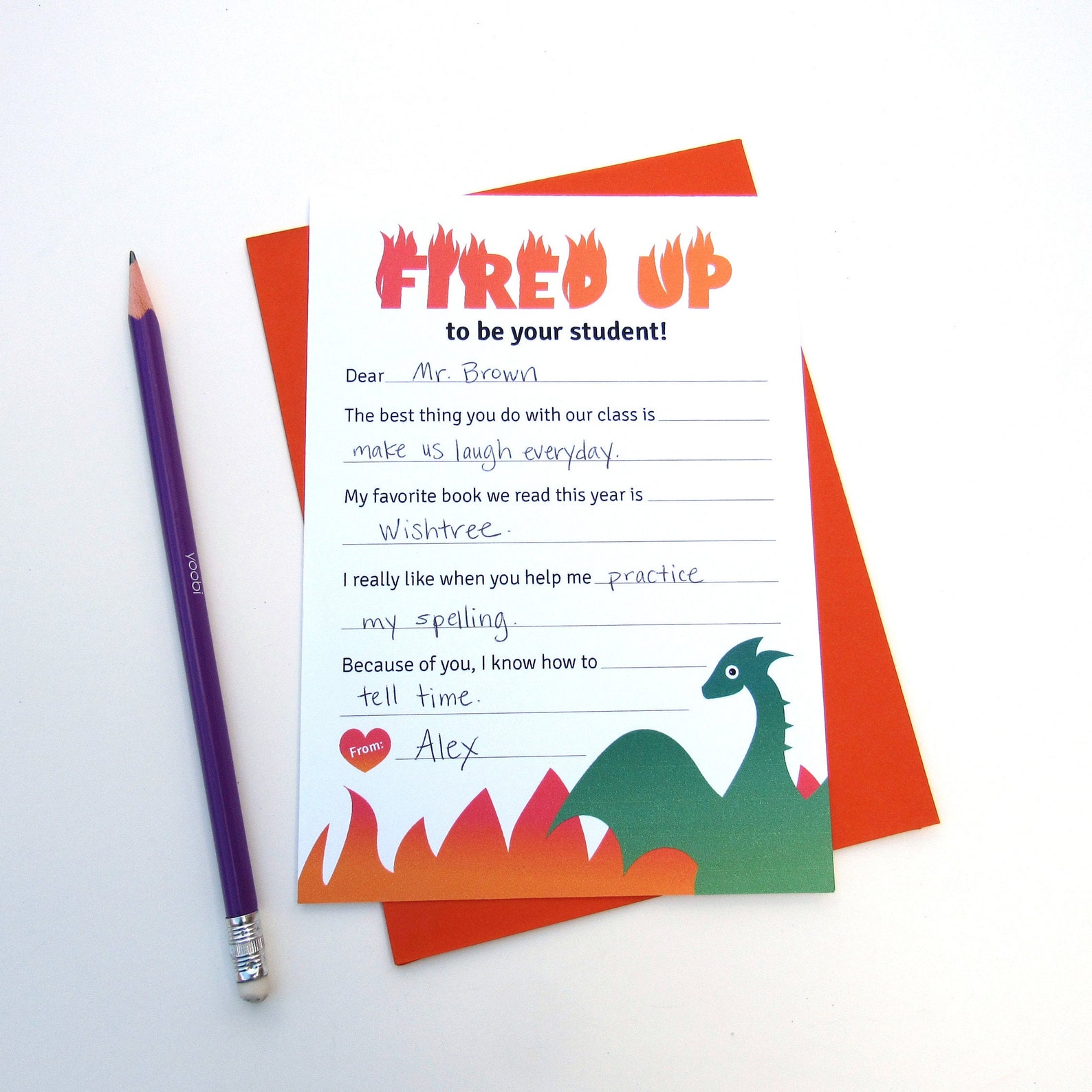PRINTABLE Teacher Appreciation, Fill in the Blank, for Teacher, Dragon ...