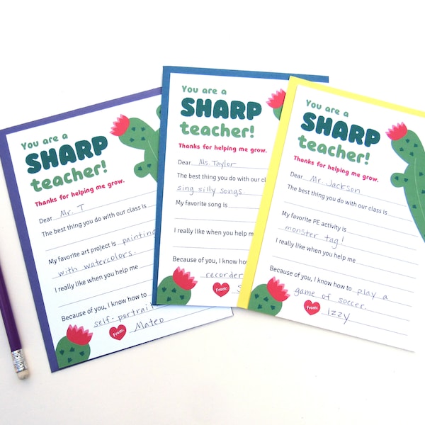 Thank You Card Pe Teacher - Etsy