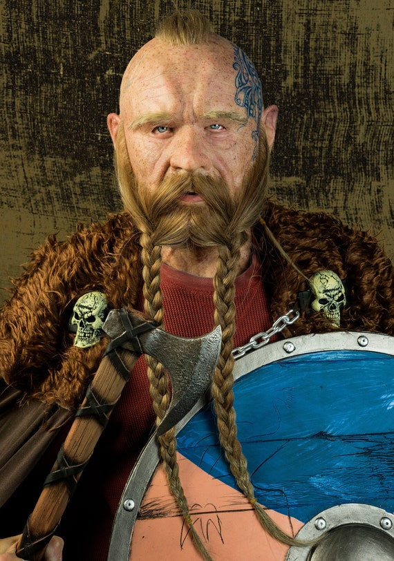 Halloween Silicone Mask Viking Man Sigurd NEW Hand | Etsy