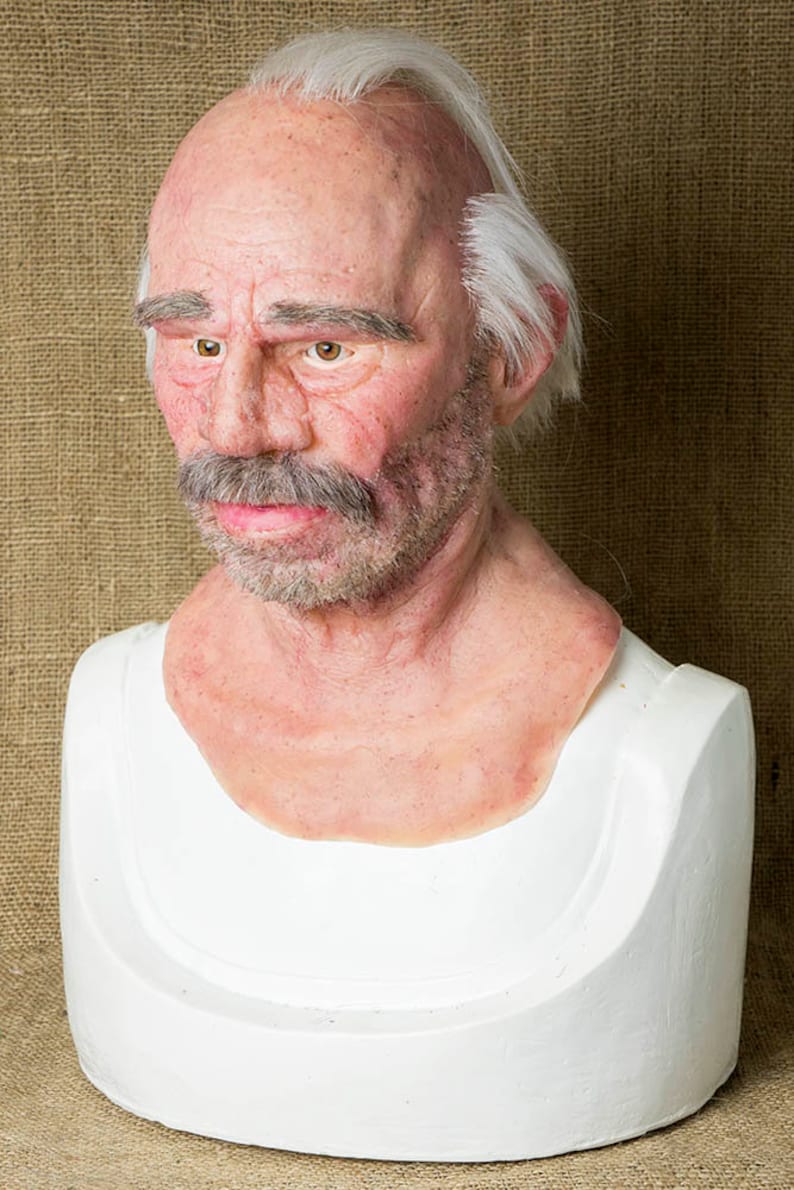 Handmade Silicone Old Man Mask: Realistic Halloween Mask "kazimir" - Etsy