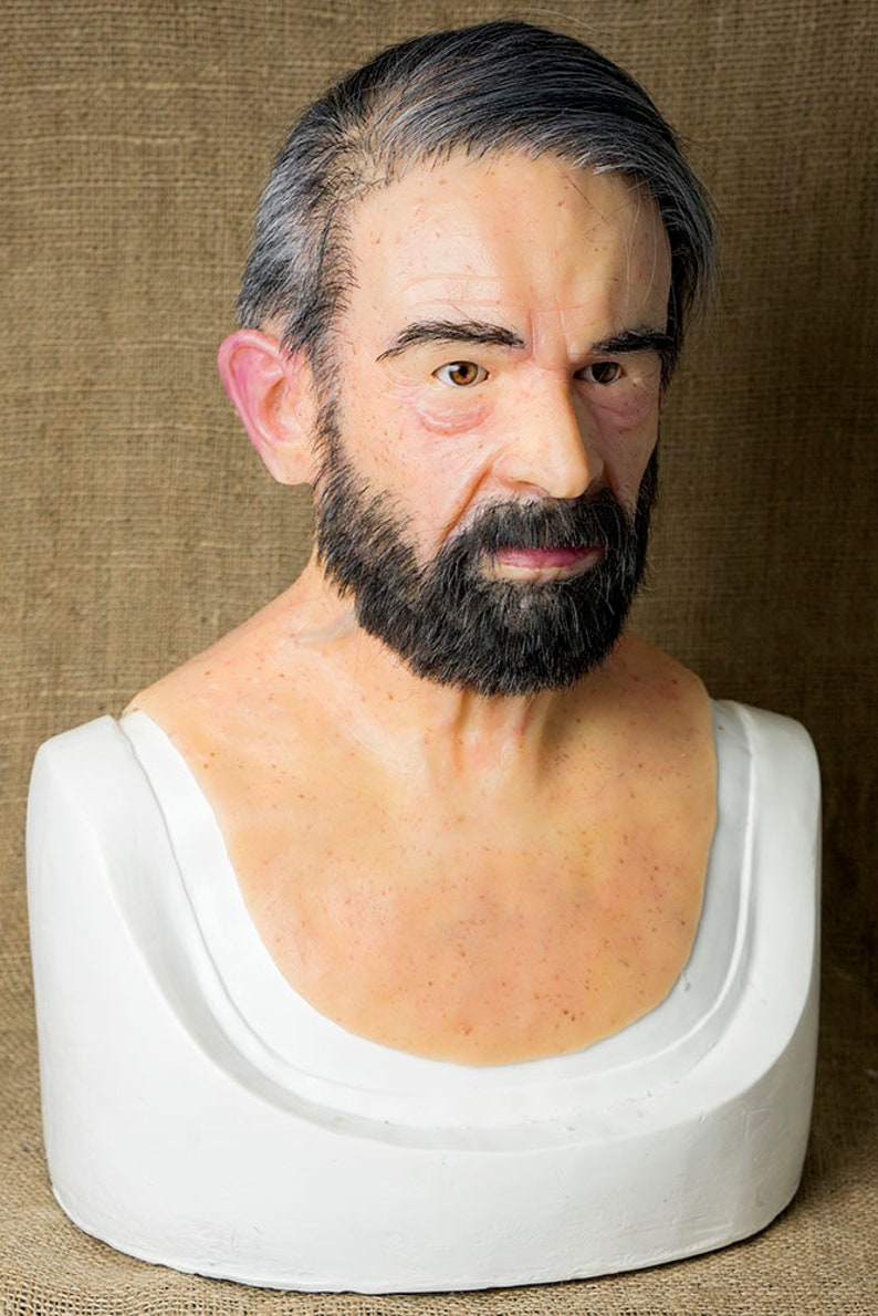 Handmade Silicone Old Man Mask: Realistic Halloween Mask - Etsy