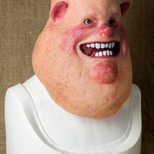 Halloween "mr Pig" Silicone Mask, Hand-painted Realistic Mask - Etsy