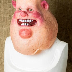 Halloween "mr Pig" Silicone Mask, Hand-painted Realistic Mask - Etsy