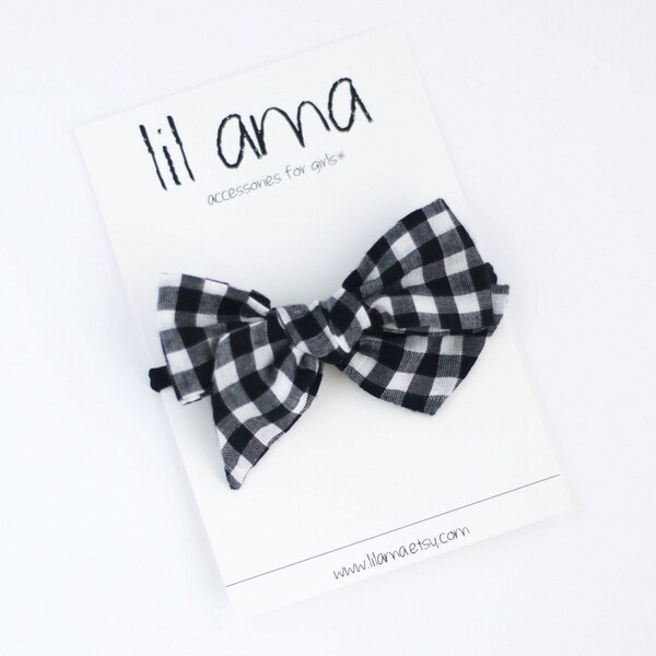 Small Black Bow - Etsy