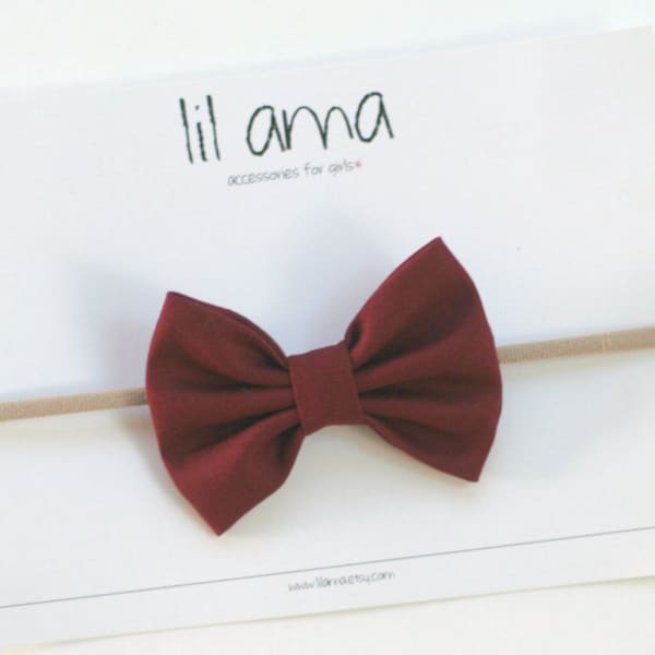 Maroon Hair Bow - Etsy