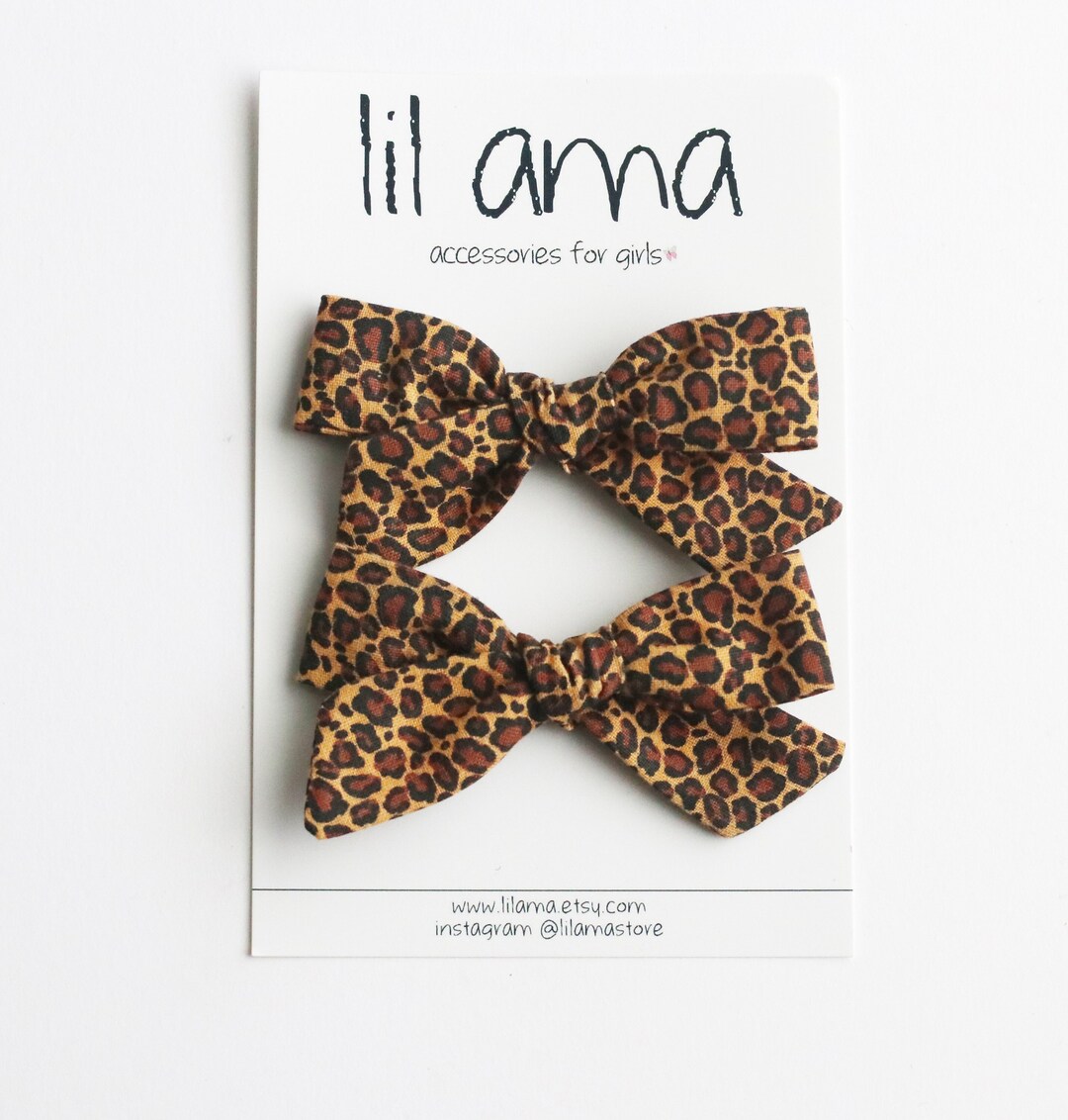 Leopard Bows Leopard Pigtail Bow Set Leopard Baby Bows - Etsy
