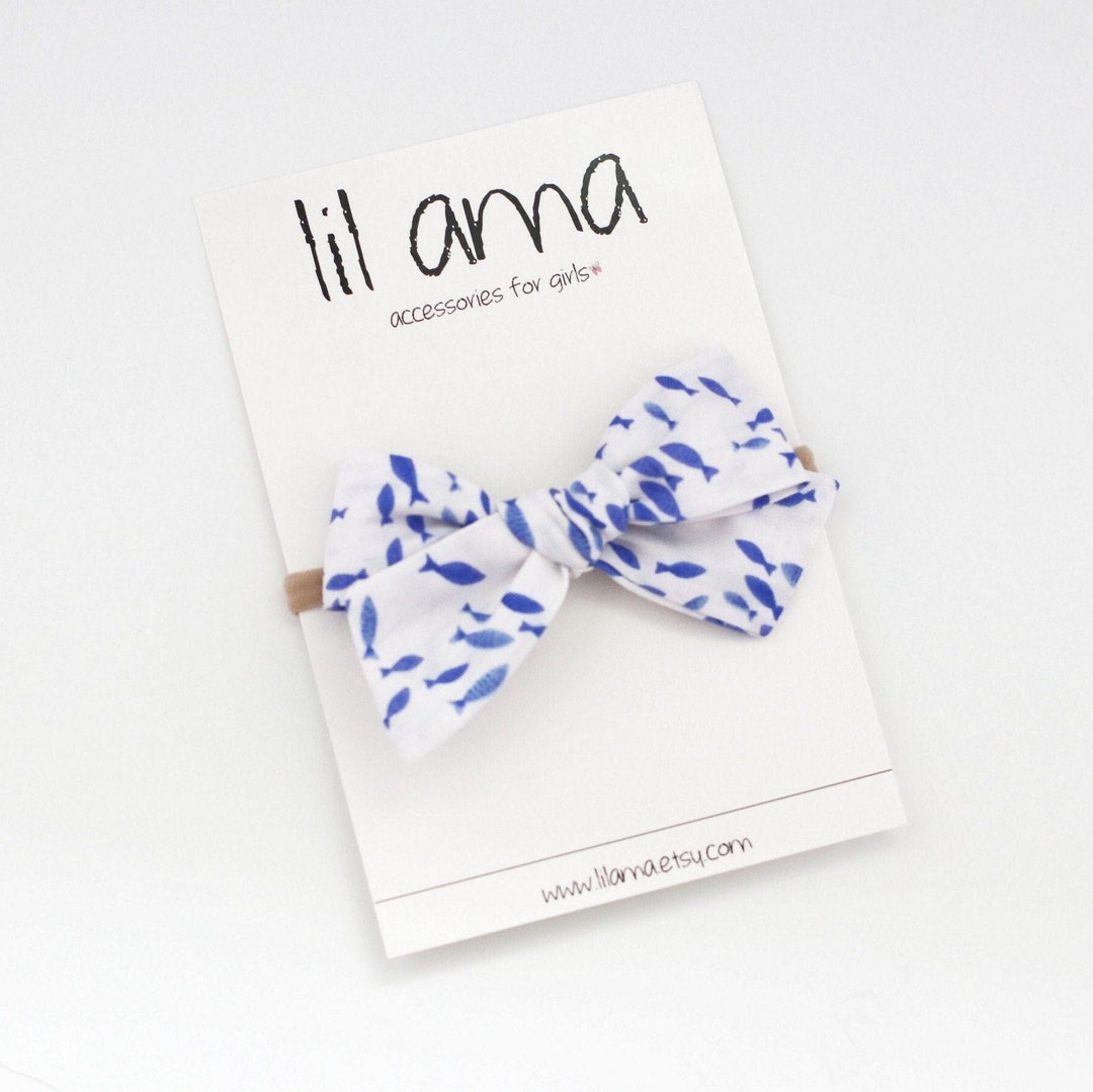 Fish Bow, Baby Bow Headband, Summer Hair Bows, Baby Girl Gift - Etsy
