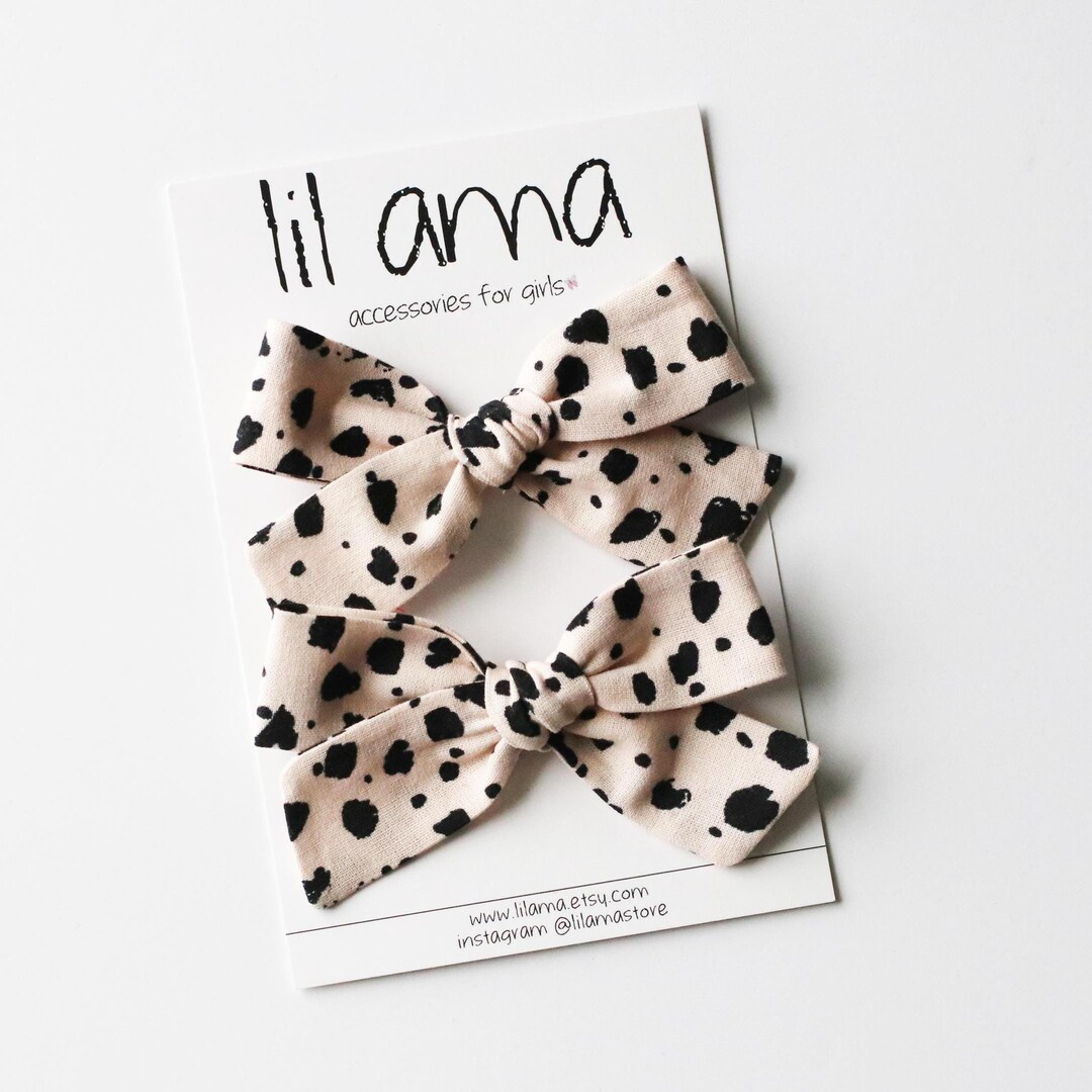 Animal Print Pigtail Bows, Toddler Hair Bows, Baby Girl Hair ...